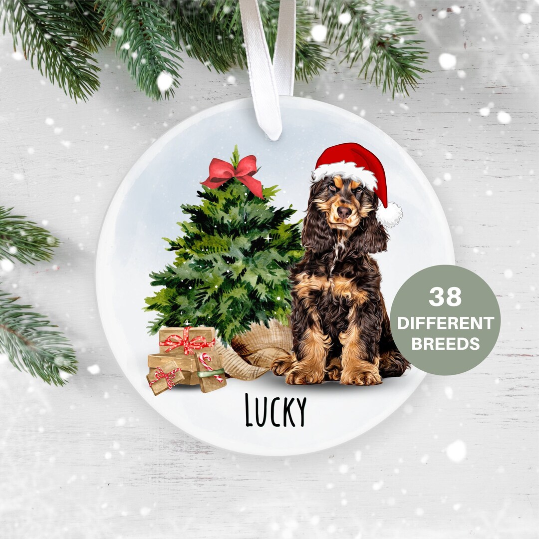 Personalised Cocker Spaniel Christmas Decoration, Personalised ...