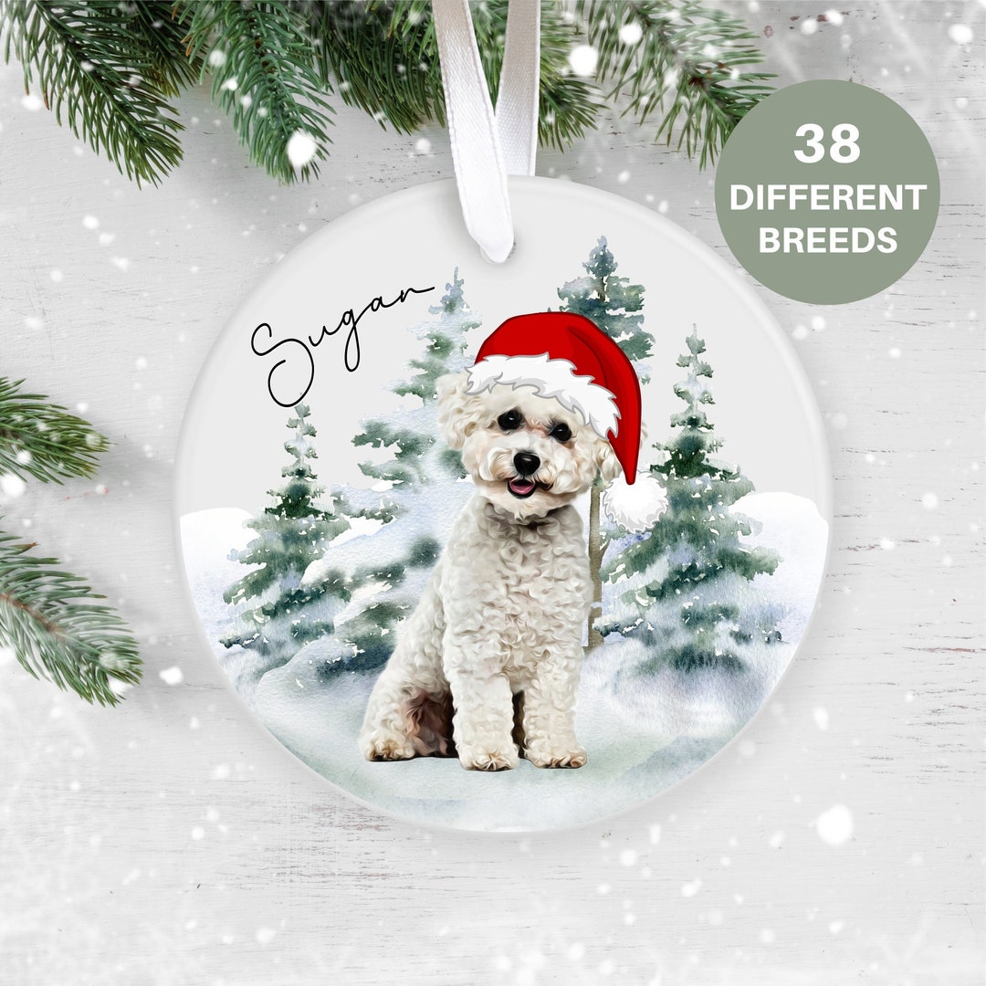 Bichon Frise, Personalised Christmas Ornament, Christmas Tree Ornament ...