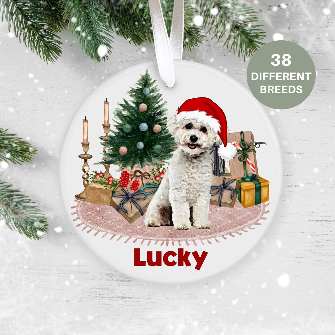 Bichon Frise, Personalised Christmas Ornament, Christmas Tree Ornament ...
