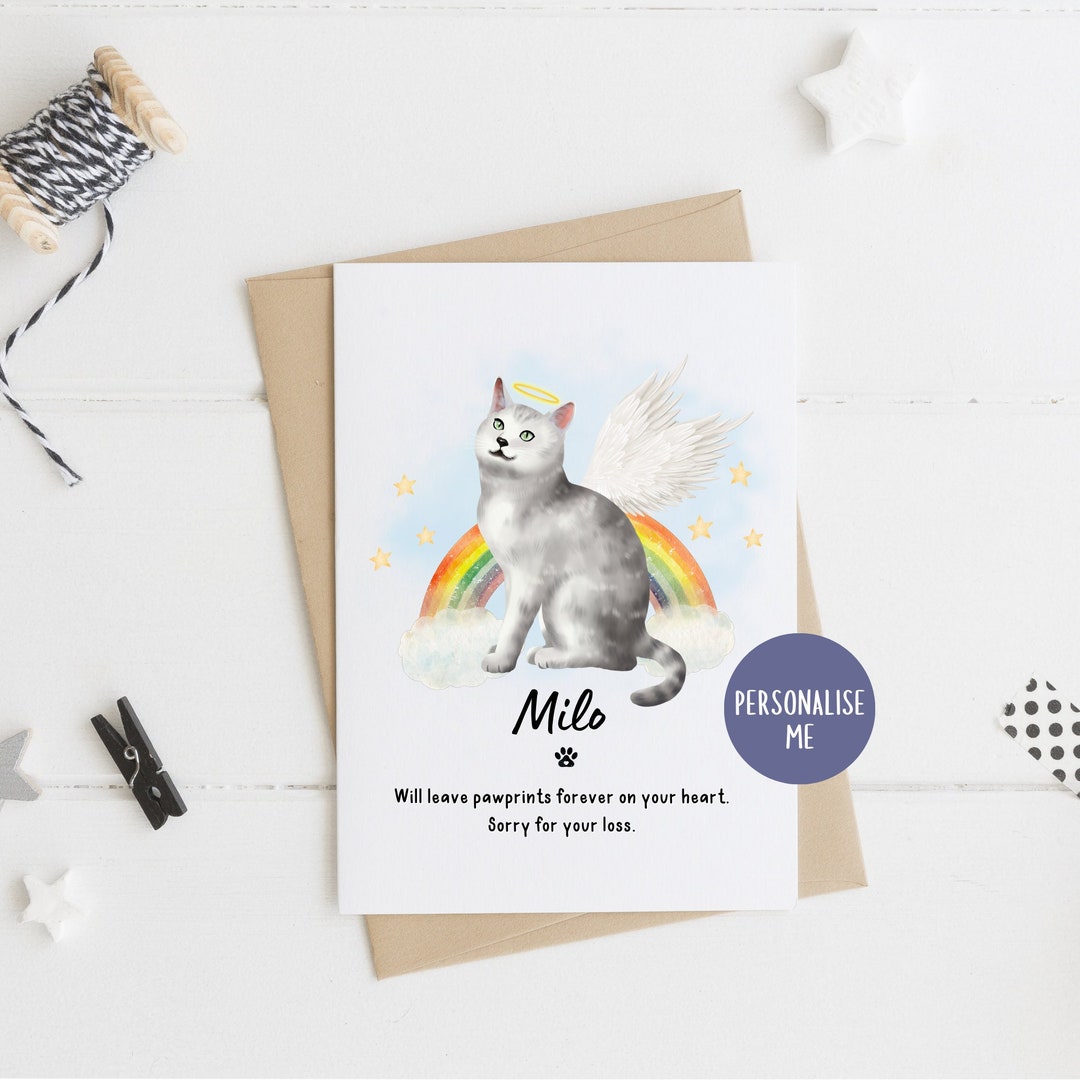 25 Cat Breeds, Burmilla Sympathy Card, Sorry for Your Loss, Cat Loss ...