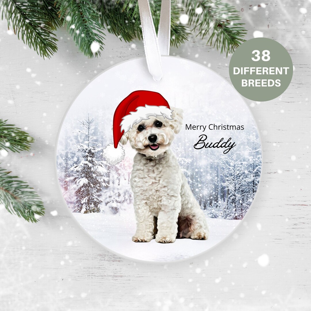 Bichon Frise, Personalised Christmas Ornament, Christmas Tree Ornament ...