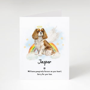 Cavalier King Charles Spaniel Sympathy Card, Sorry for Your Loss, Dog ...