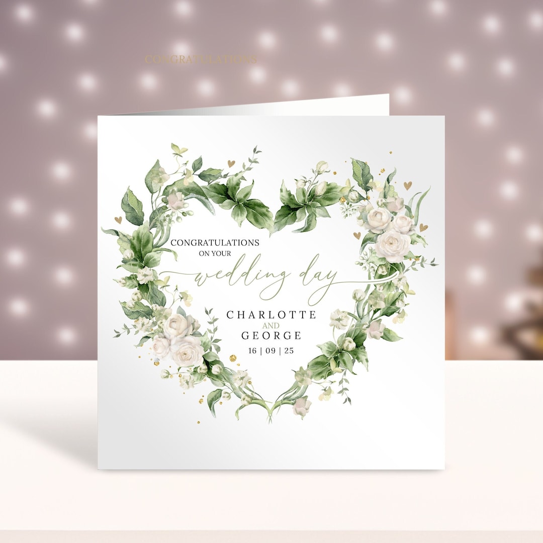 Personalised Wedding Card, on Your Wedding Day Congratulations Card, Mr ...