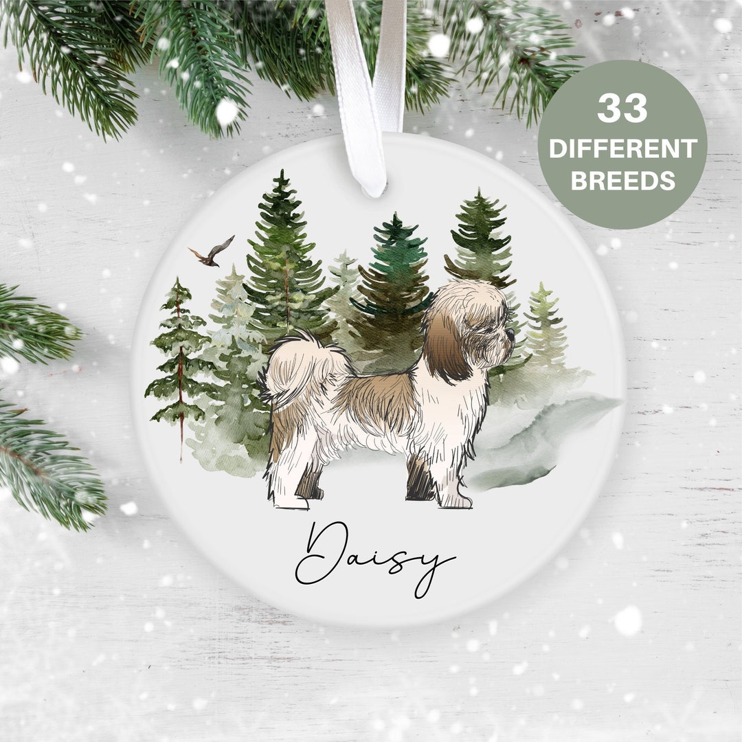 Shih Tzu, Personalised Christmas Ornament, Christmas Tree Ornament ...