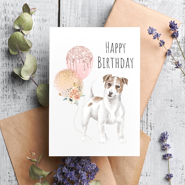 50th Birthday Card Jack Russell - Etsy UK