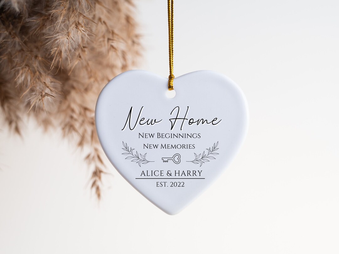New Home, New Beginnings, New Memories, Road Name, Personalized Christmas Ornament 2022, First ...