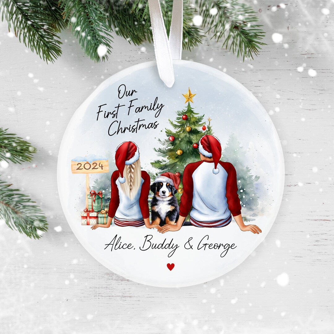Our First Family Christmas Decoration, Pet Family Bauble, Personalised ...
