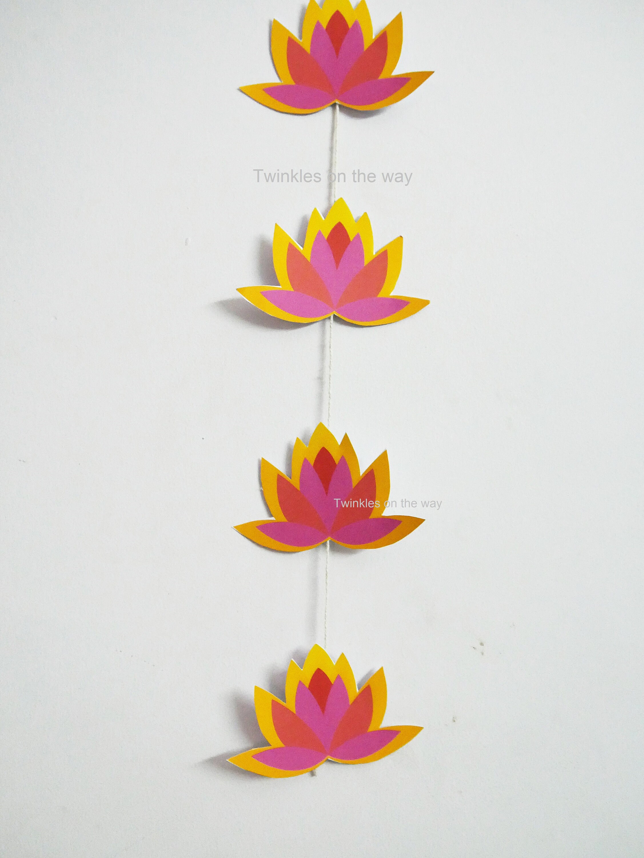 Diwali Toran Printable DIY Activity of Lotus and Diya Designs, Digital ...