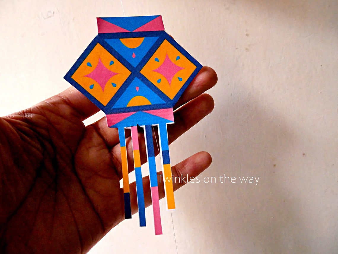 Diwali Toran Printable DIY Activity of Lotus and Candeel - Etsy