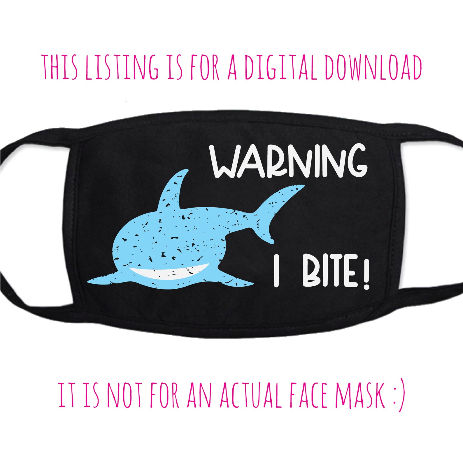 Face Mask SVG, Funny Face Mask, Kids Face Mask Design, Shark SVG, Shark ...