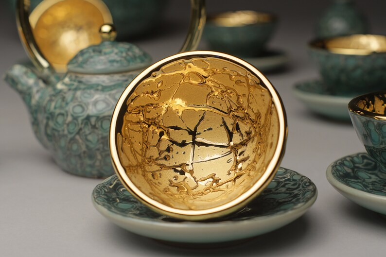 Goryeo Ware Tea Set korean Pottery Series / Gold - Etsy