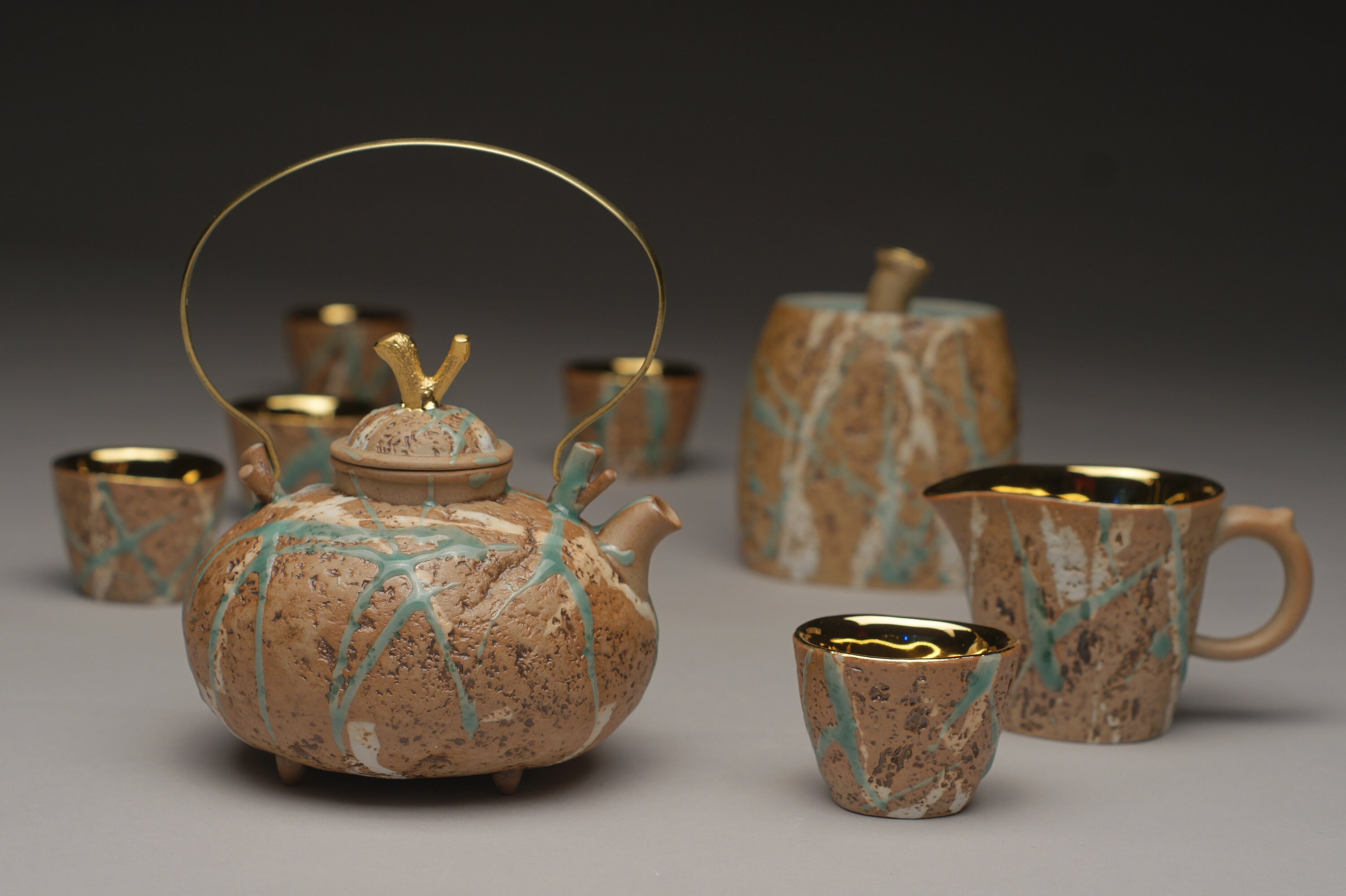 Goryeo Ware Tea Set korean Pottery Series / Gold - Etsy