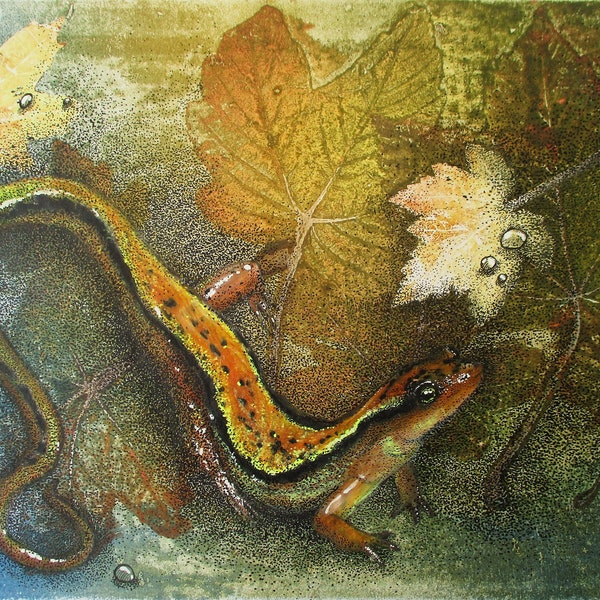 Salamander Painting - Etsy