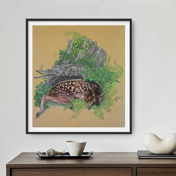 Pen and Ink Deer Art - Etsy