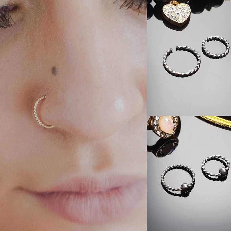 Fake Eyebrow Piercing - Etsy