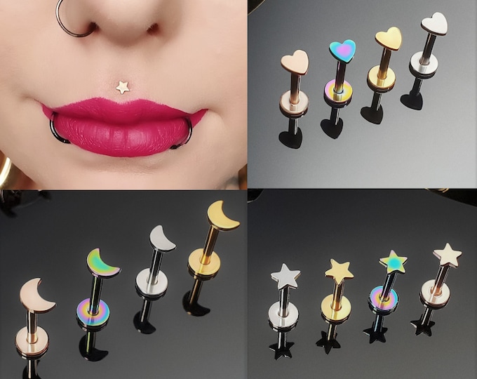 10 Karat Gold Dagger on a Custom Jewelry Post. Perfect for Helix, Cartilage, Tragus or Labret ...