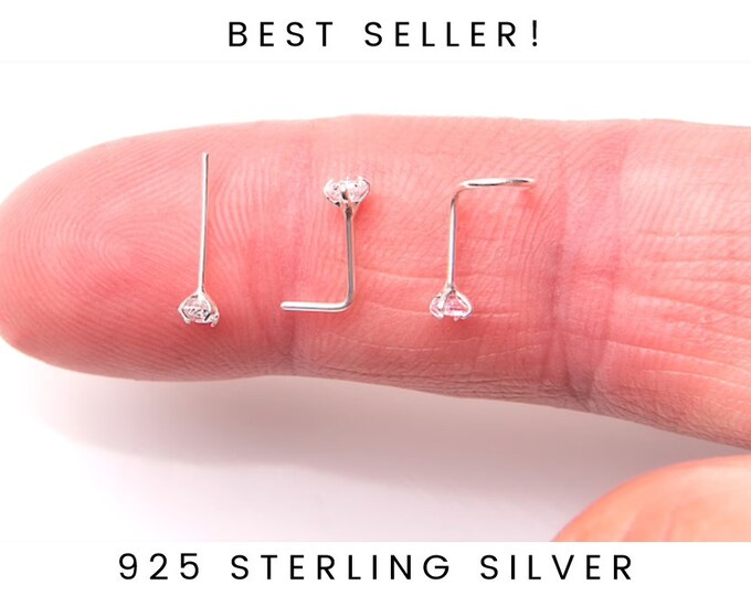 IMPLANT GRADE TITANIUM Star Nose Ring Stud 20/18 Gauge Nose Jewelry ...
