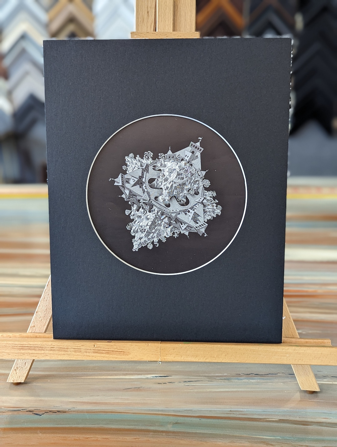 MC Escher Matted Print- Double Planetoid - Etsy