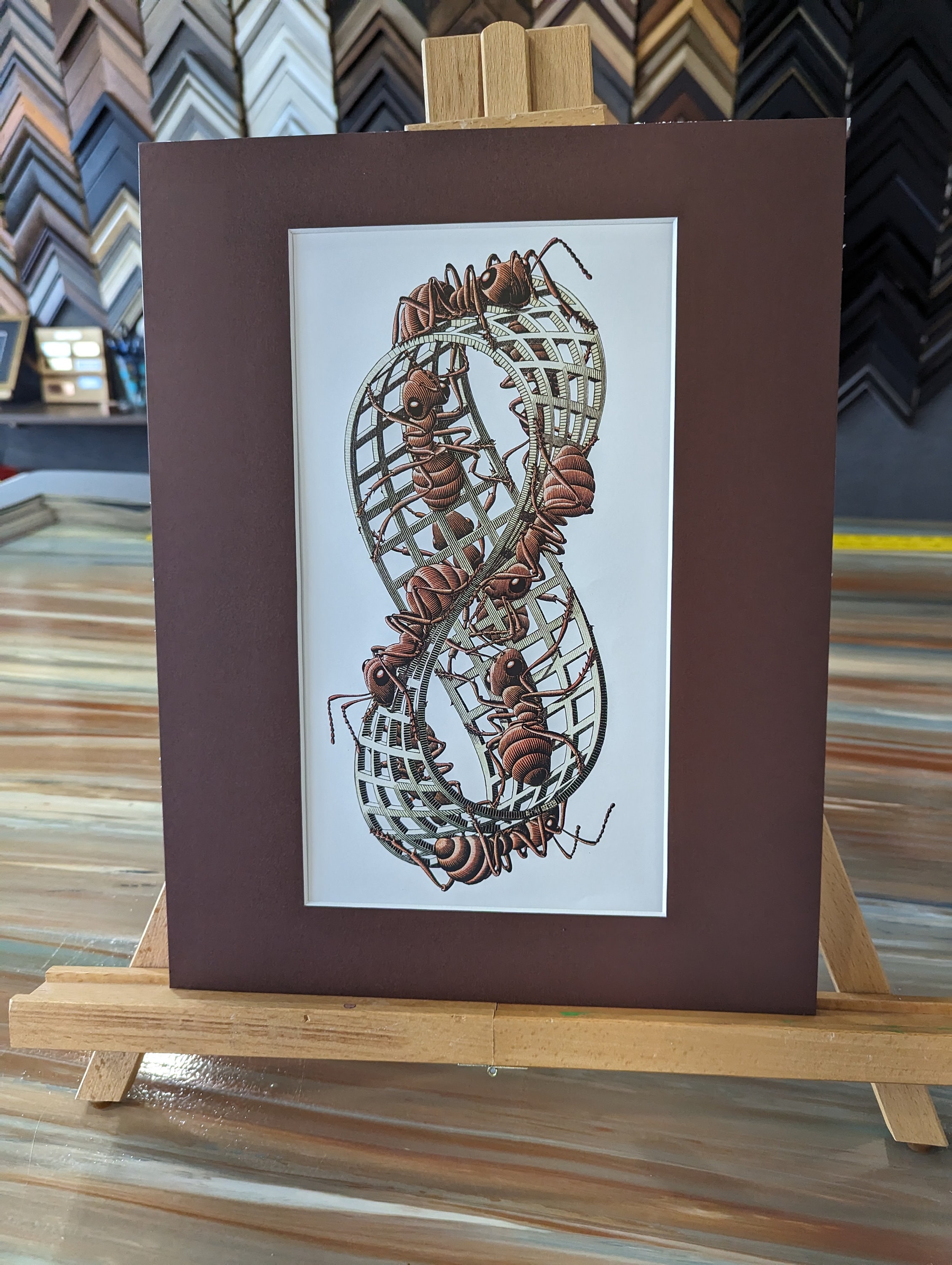 MC Escher Matted Art Mobius Strip II - Etsy