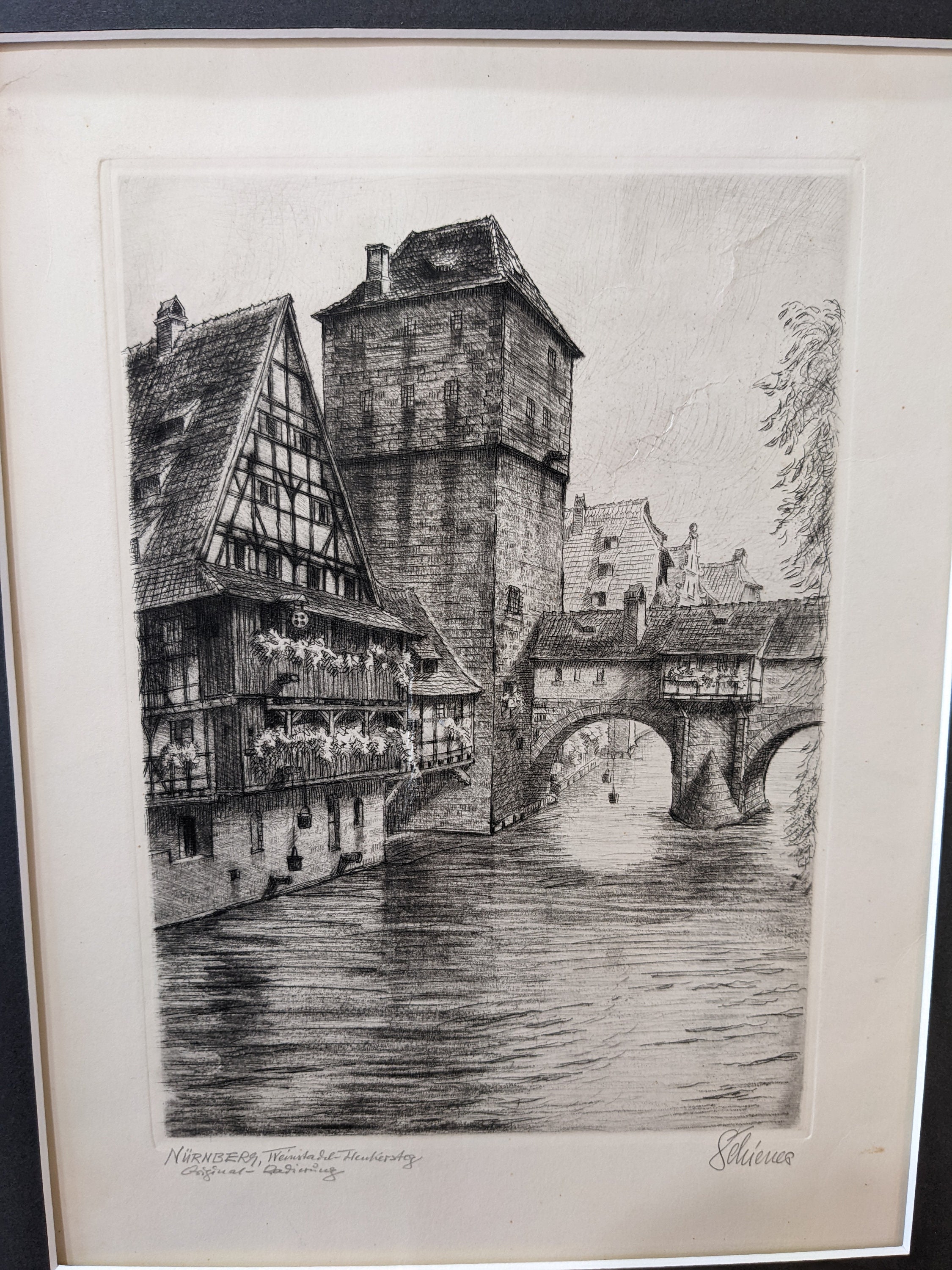 Vintage Original Etching Nuremburg - Etsy