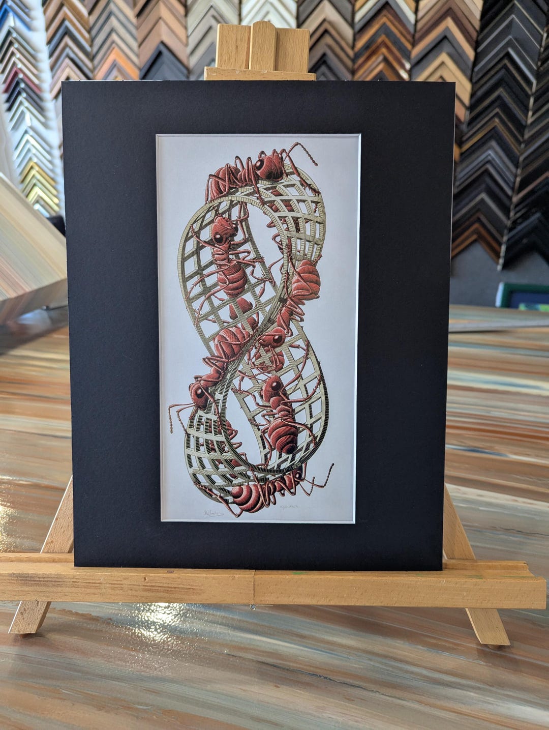 MC Escher Matted Art- Mobius Strip II - Etsy