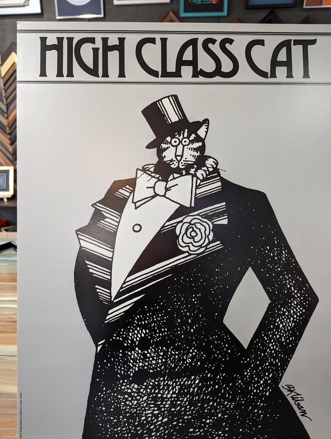 Kliban Cat Poster- 1977- High Class Cat - Etsy