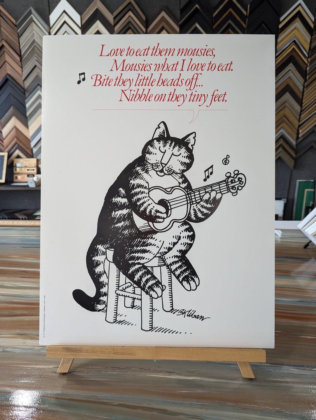 Kliban Cat Poster- 1977- Love to Eat Them Mousies - Etsy