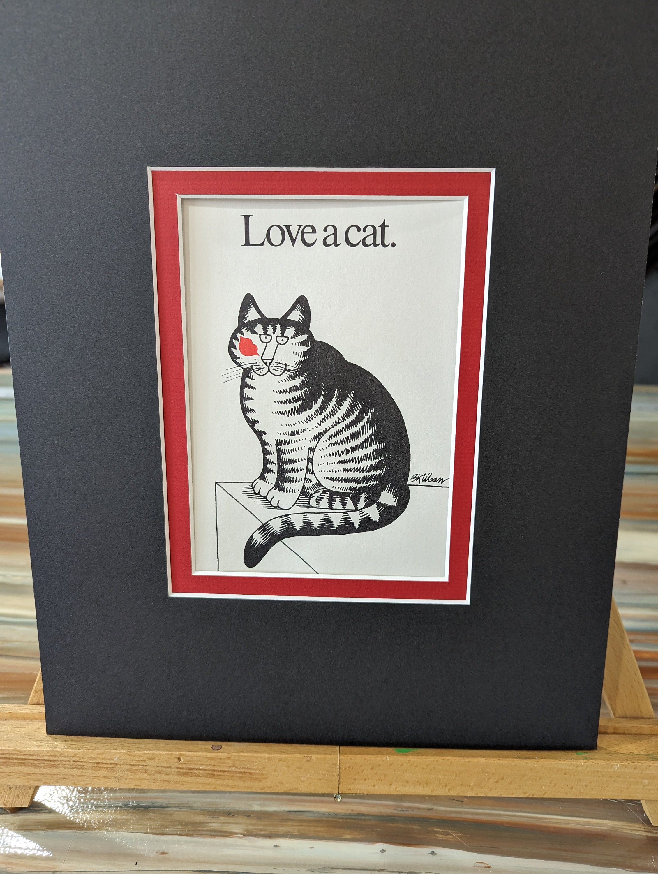 Kliban Cat Matted Print 1977 Love a Cat - Etsy