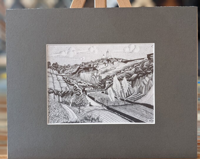MC Escher- Italian Landscape - Etsy