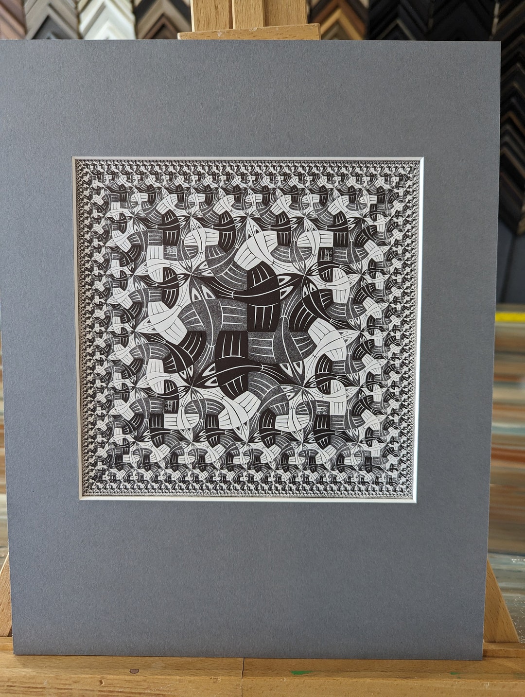 MC Escher Matted Art- Square Limit - Etsy
