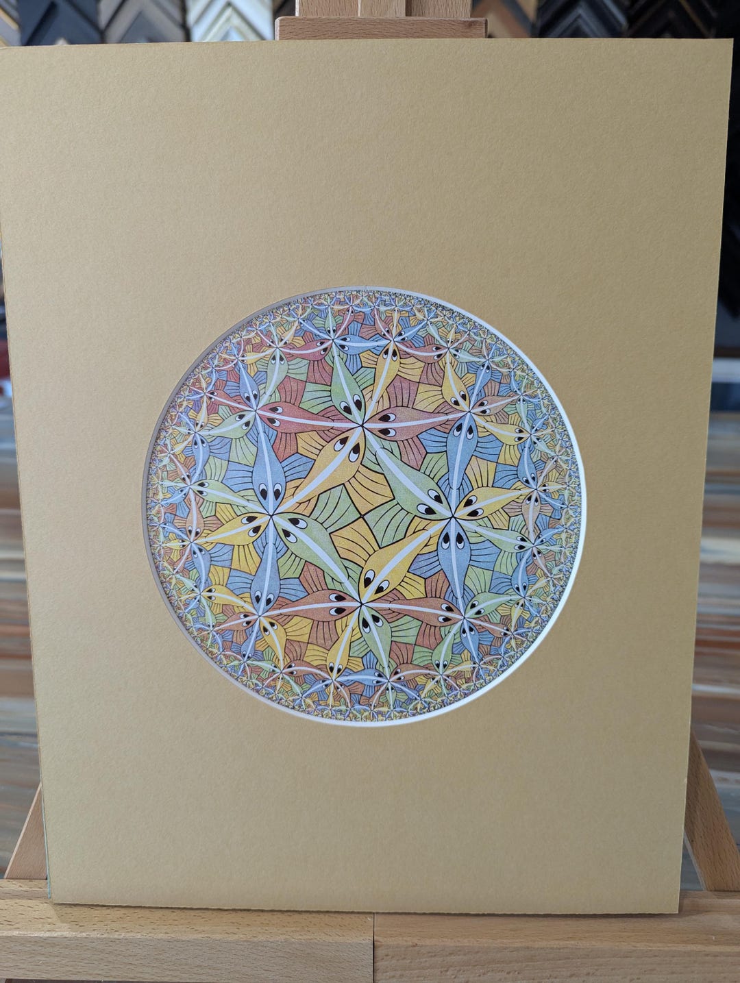 MC Esher Matted Art- Circle Limit III - Etsy