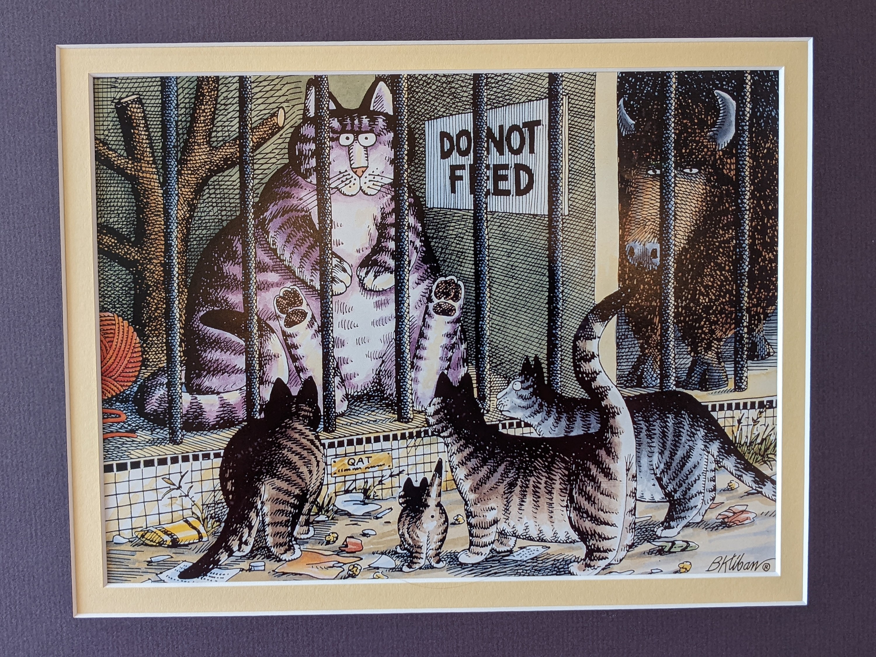 Kliban Cat From Calendar - Do Not Feed! Cats at the Zoo - Etsy