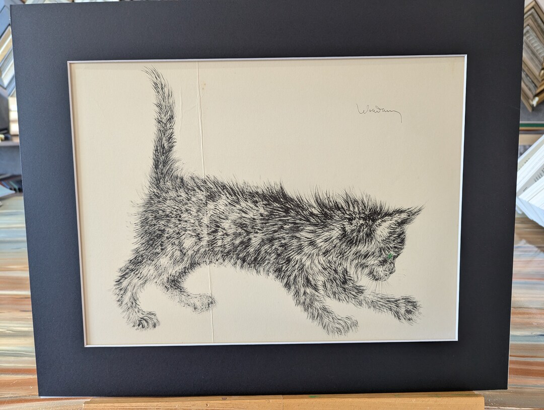 Vintage Cat Print- Investigation-1957 - Etsy