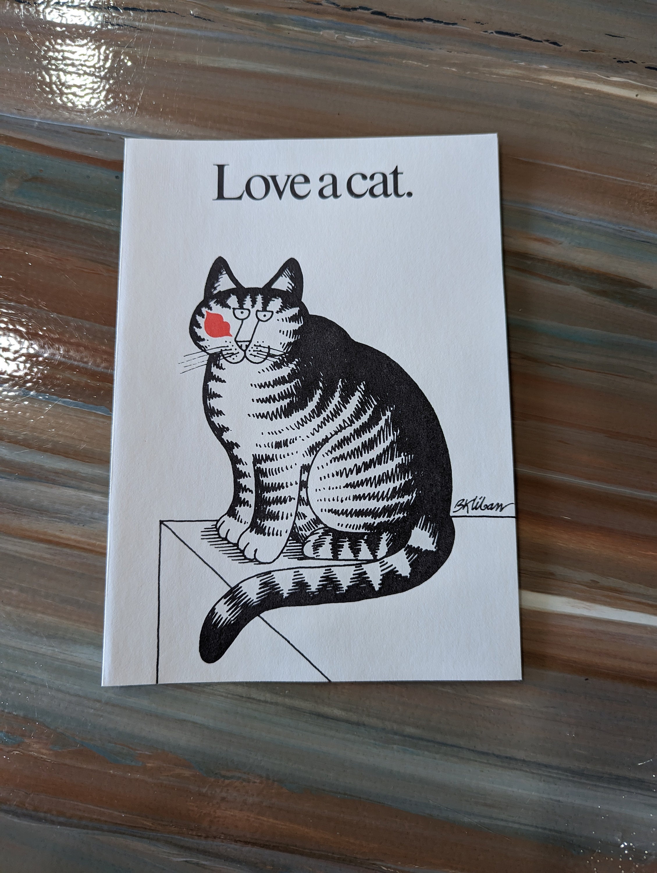 Kliban Cat Matted Print 1977 Love a Cat - Etsy