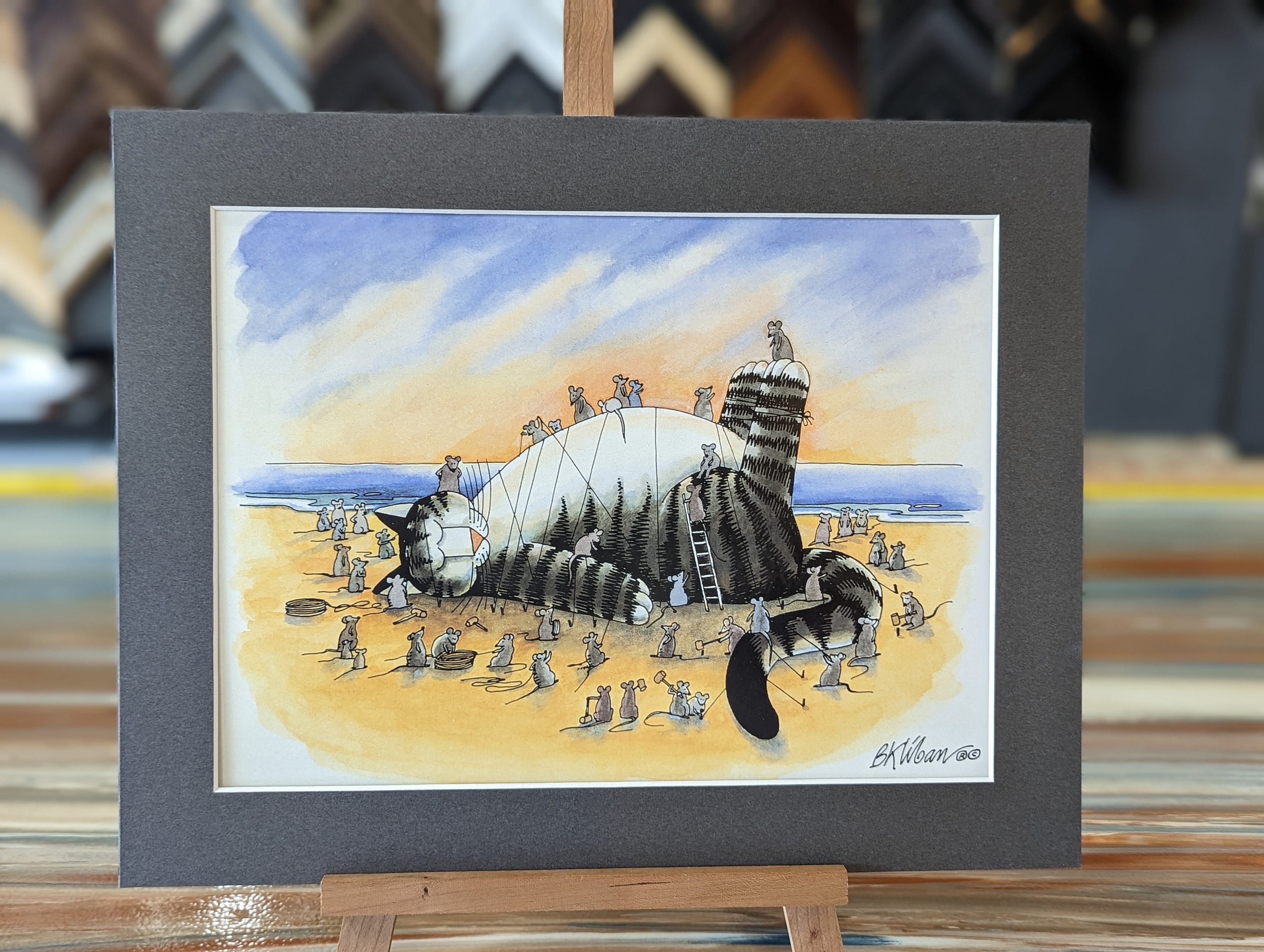 Kliban Cat From 1998 Calendar Gulliver Cat - Etsy