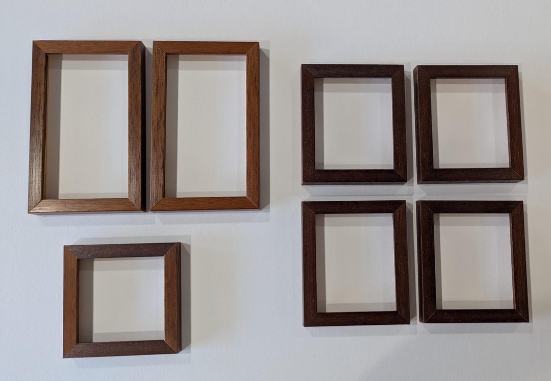Set of 7 Miniature Wood Frames - Etsy
