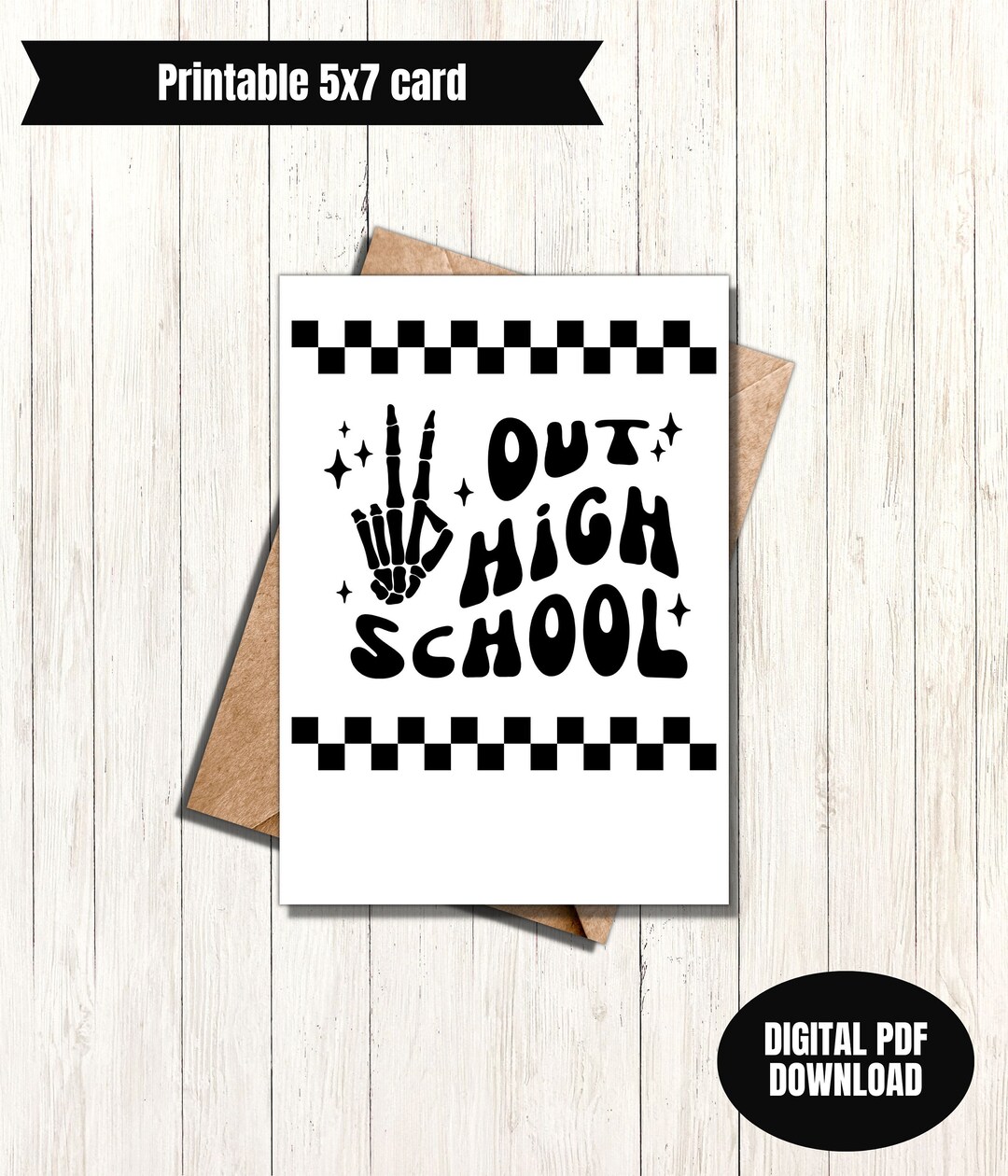 Peace Out High School, Graduation Card, Last Minute Cards, Print at ...