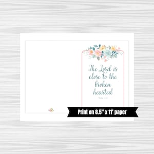 Printable 5x7 Christian Bible Verse Sympathy Card - Etsy