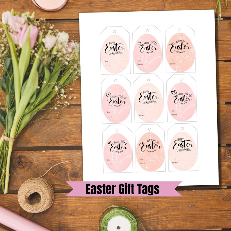 Easter Gift Tags Printable - Etsy