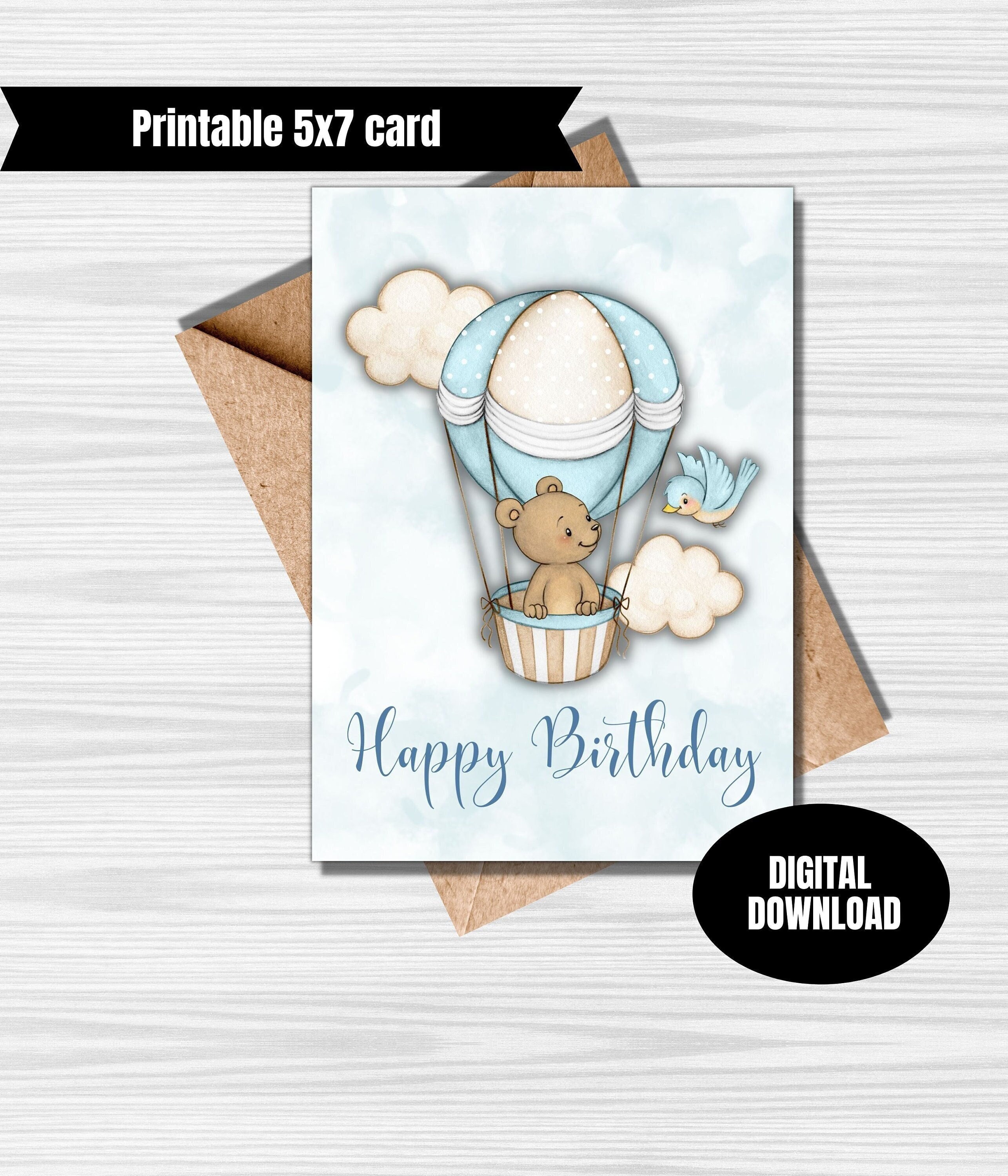 Boys Birthday Greeting Card Printable - Etsy