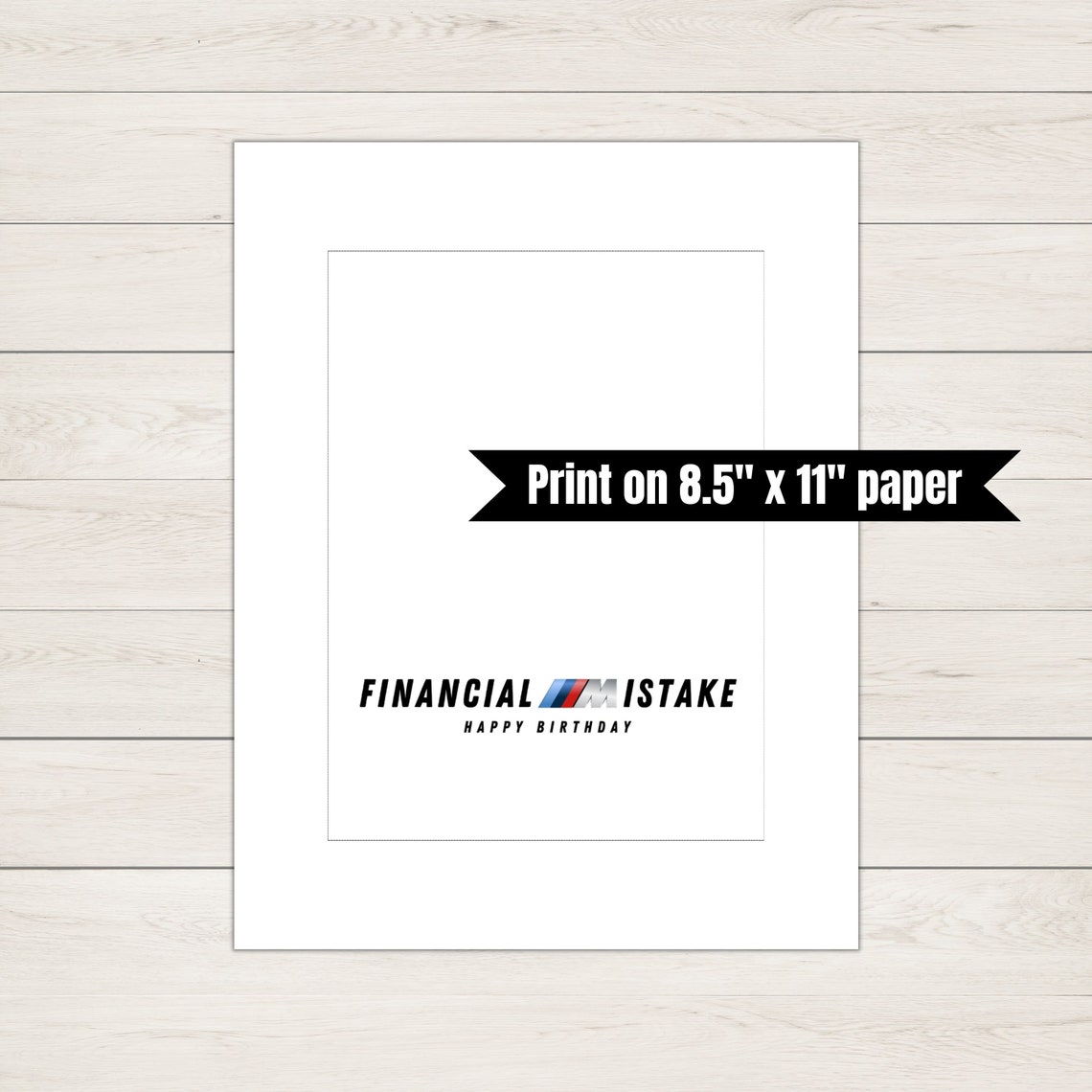 BMW Birthday Card Printable Greeting Card - Etsy
