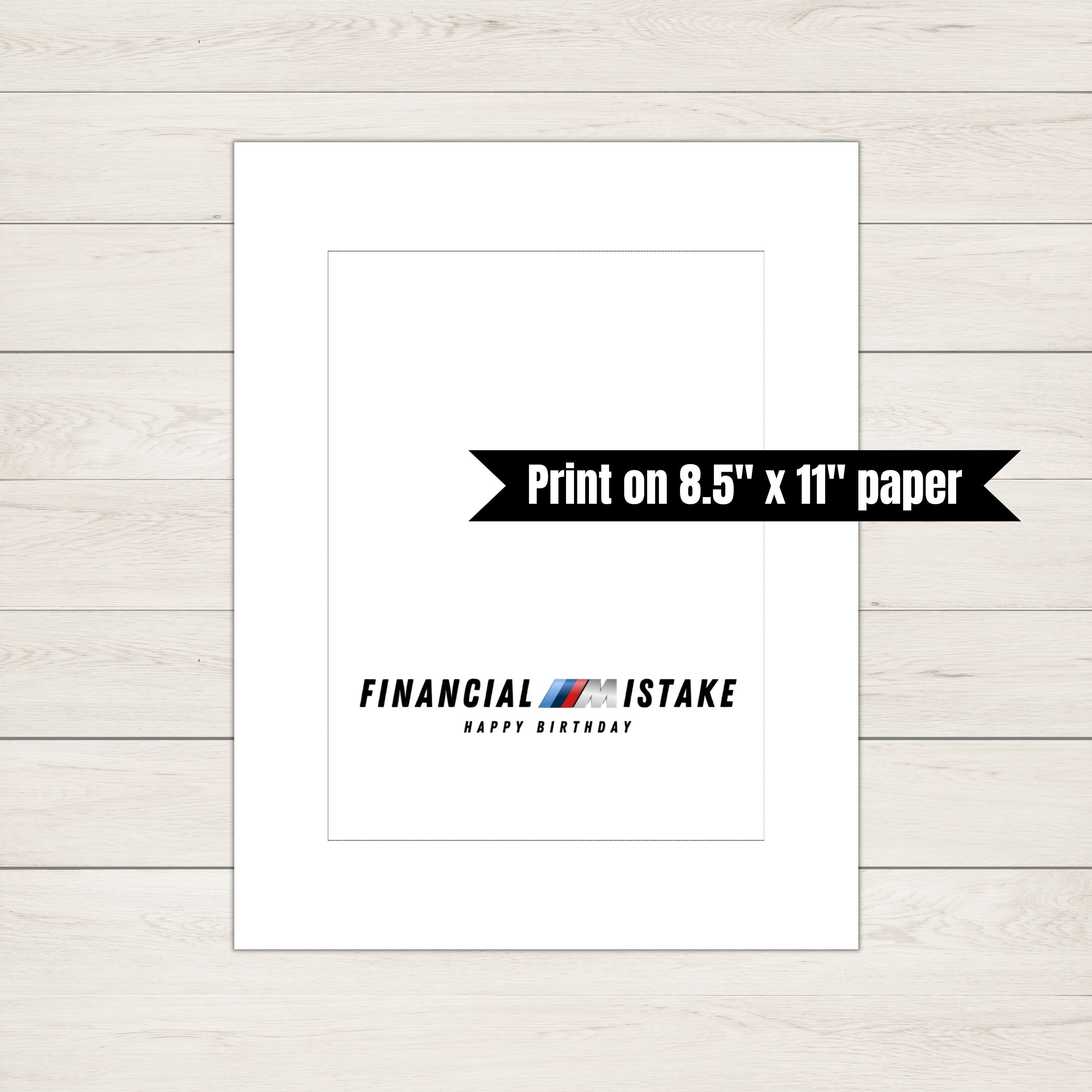 BMW Birthday Card Printable Greeting Card - Etsy