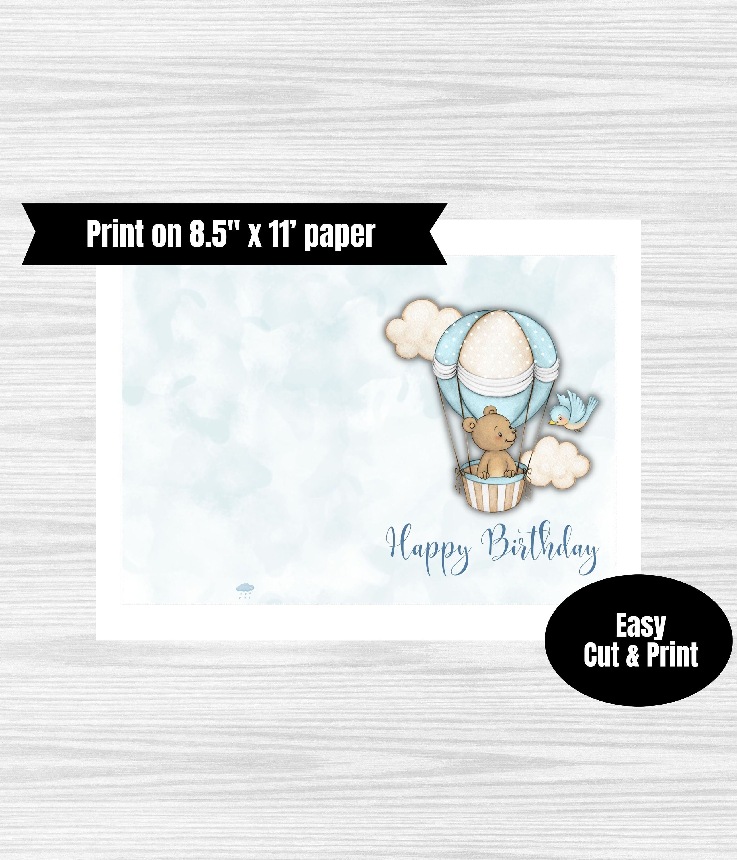 Boys Birthday Greeting Card Printable - Etsy