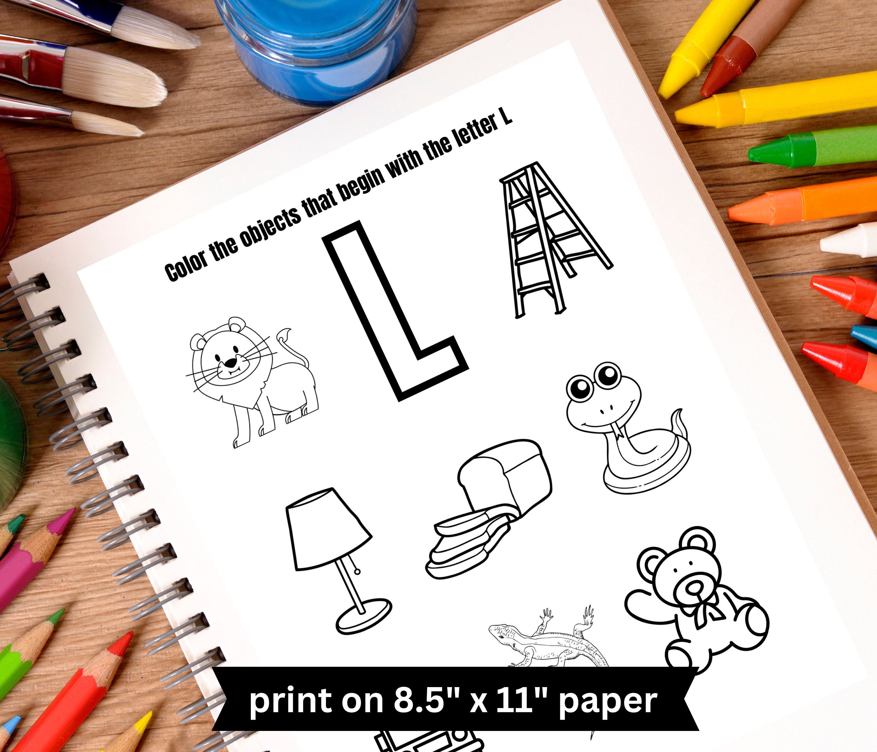 ABC Coloring Worksheets for Toddlers, Preschoolers and Homeschool - Etsy