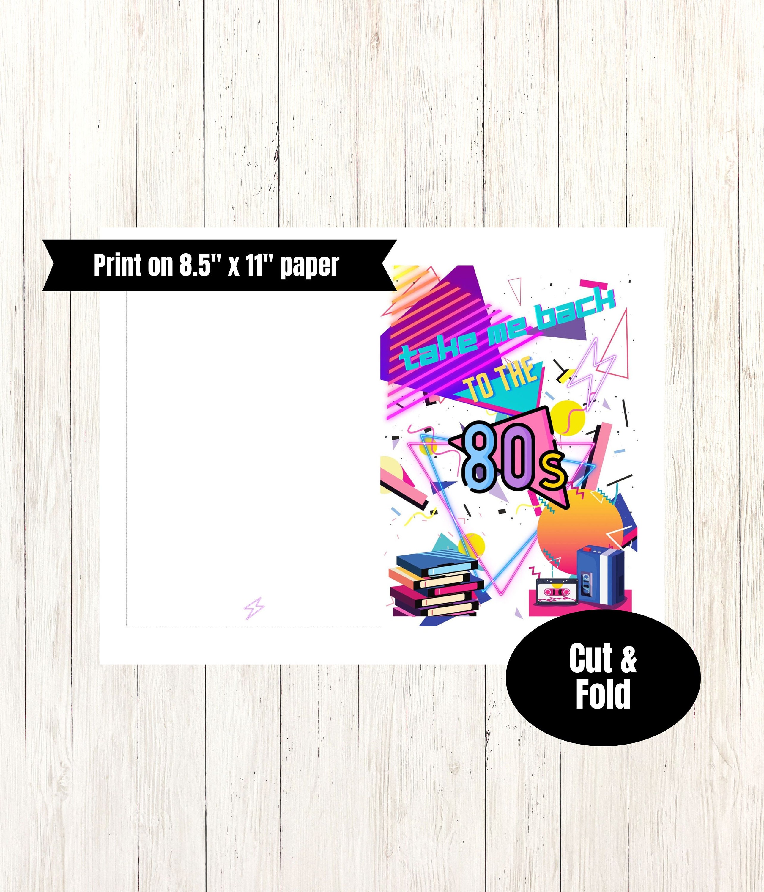 Born in the 80s Birthday Greeting Card Printable - Etsy