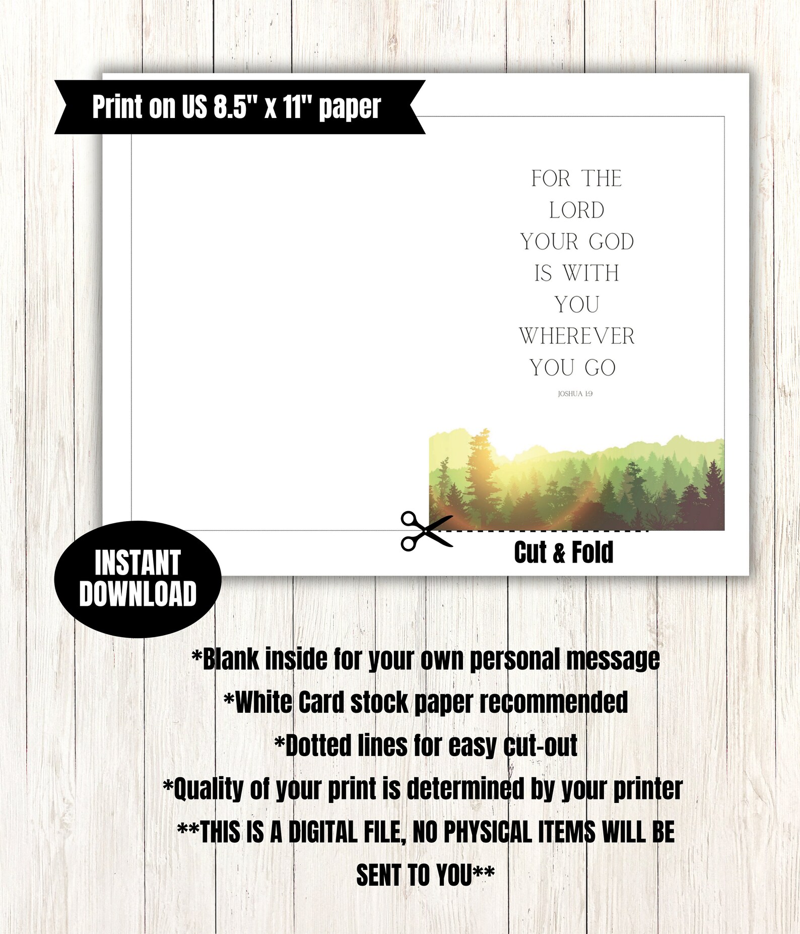 Travel Card, Moving Card, Religious Card, Printable Greeting Card ...