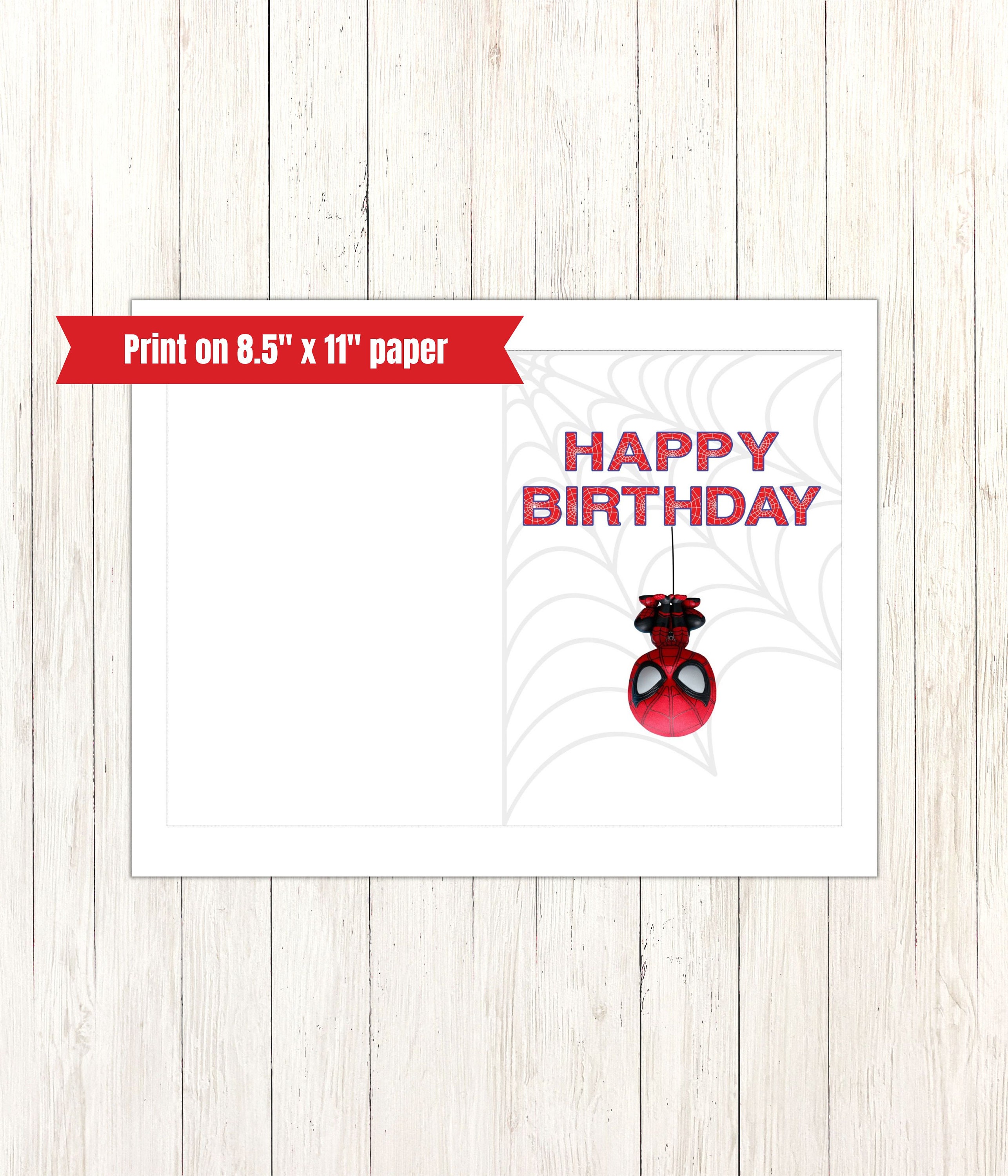 Spider-man Birthday Printable Greeting Card - Etsy Australia