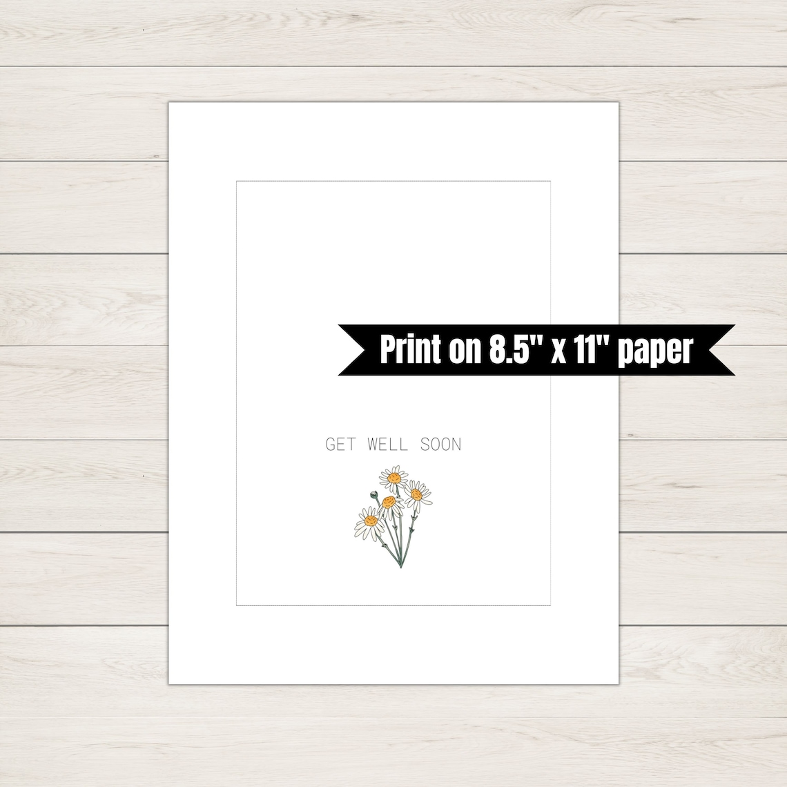 Get Well Soon Card Printable Greeting Card - Etsy