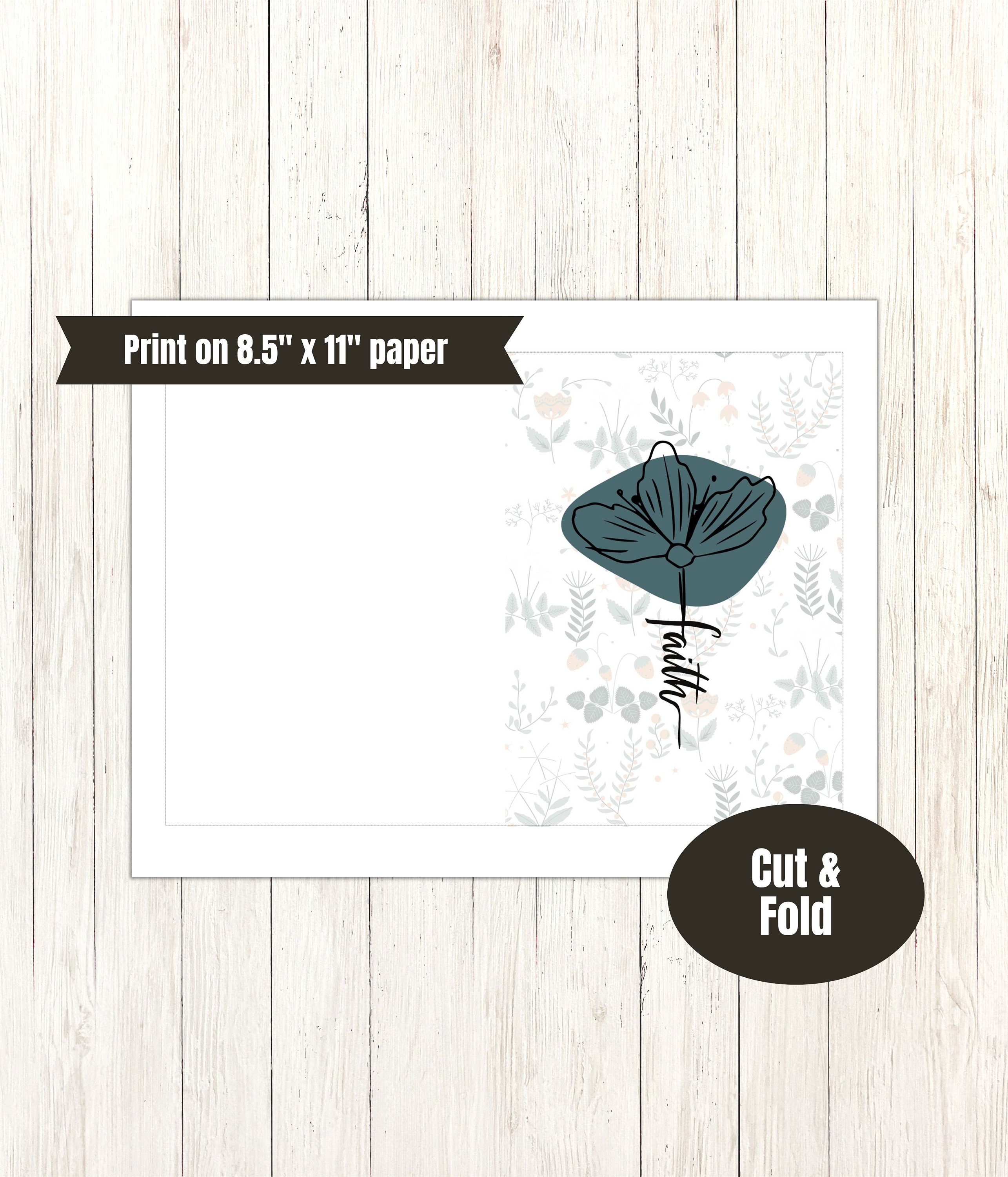 Faith Printable Greeting Card - Etsy