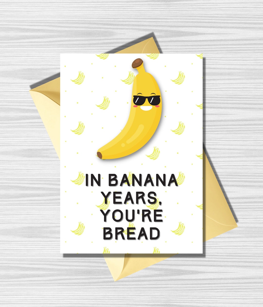 Fun Banana Birthday Greeting Card - Etsy